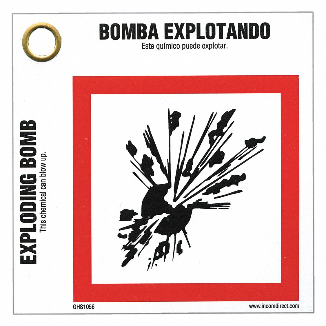 Chemical, Gas or Hazardous Materials Safety Tags, Plastic, 3 3/4 inH x ...