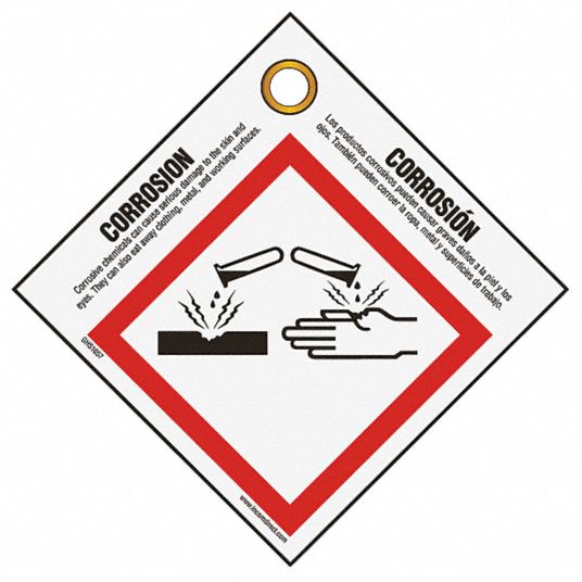 Chemical, Gas or Hazardous Materials Safety Tags, Plastic, 3 3/4 inH x ...