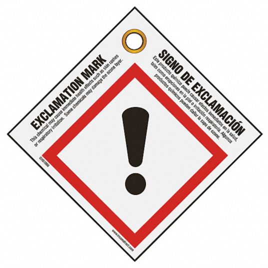 Chemical, Gas or Hazardous Materials Safety Tags, Plastic, 3 3/4 inH x ...