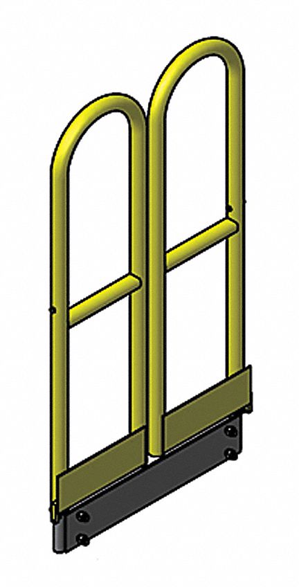 COTTERMAN, For Rolling Ladders, 3.8 ft Overall Ht, Rear Side Gate ...