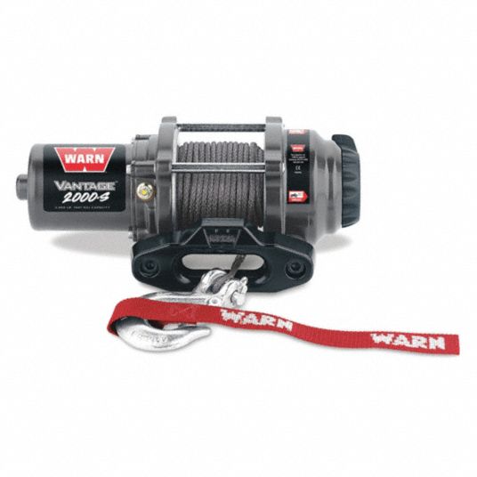 12V DC Pulling Electric Winch with 5.7 fpm and 2000 lb 1st Layer Load ...