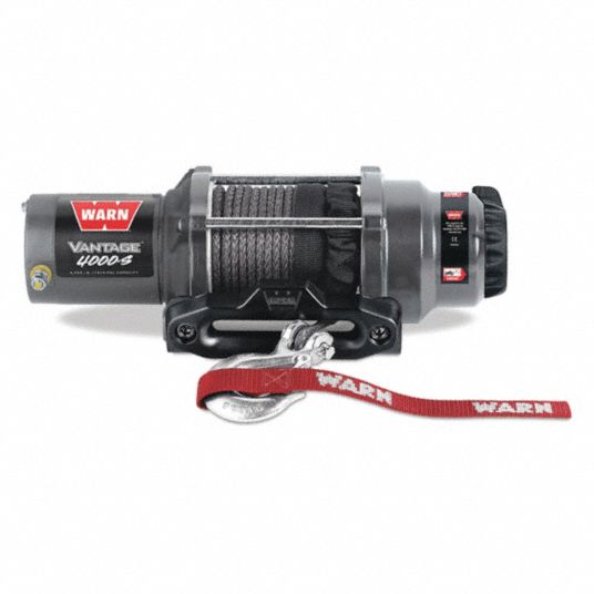 12V DC Pulling Electric Winch with 5.2 fpm and 4000 lb 1st Layer Load ...