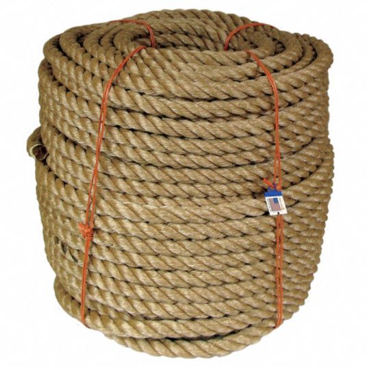 2 in dia. Polypropylene All Purpose General Utility Rope, Brown, 300 ft ...