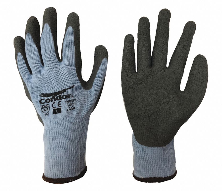 CONDOR Guantes Recubiertos Tejido Poliester Gris XG - Guantes y Mitones ...