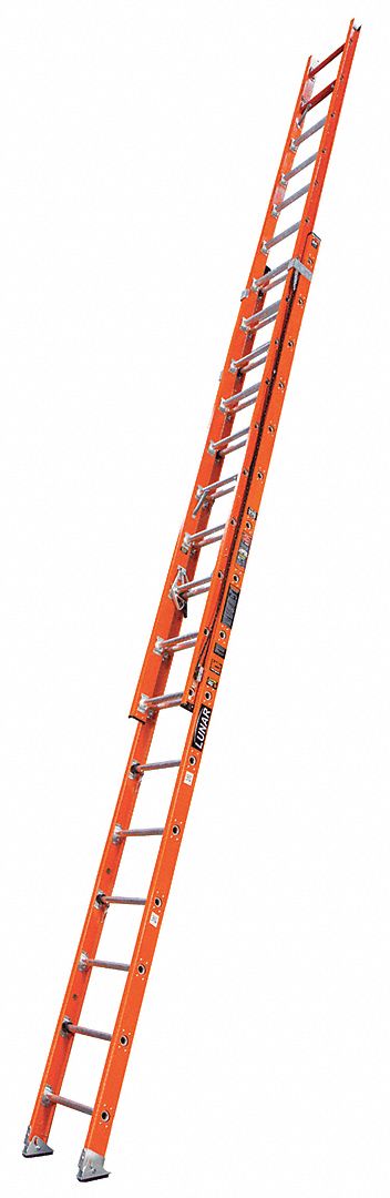 32 ft Fiberglass Extension Ladder, 375 lb Load Capacity, 72.0 lb Net ...