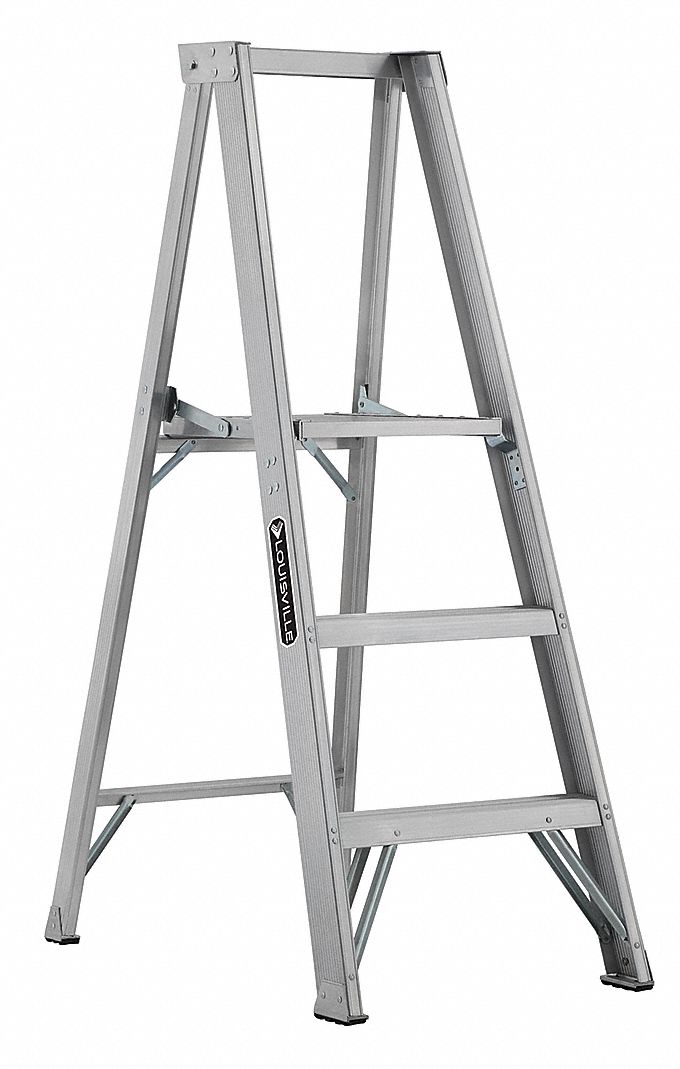 Platform Stepladder,2 ft 10",Alum.,300lb - Grainger