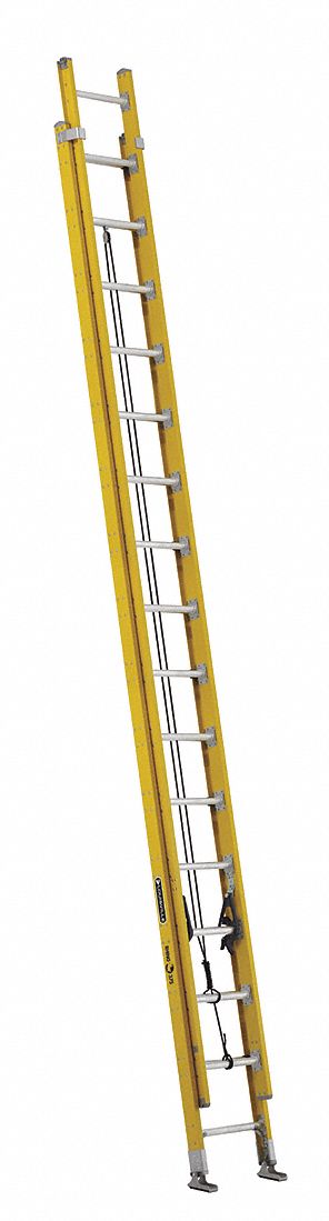 LOUISVILLE LADDER, 32 ft Ladder Size, Fiberglass, Extension Ladder ...