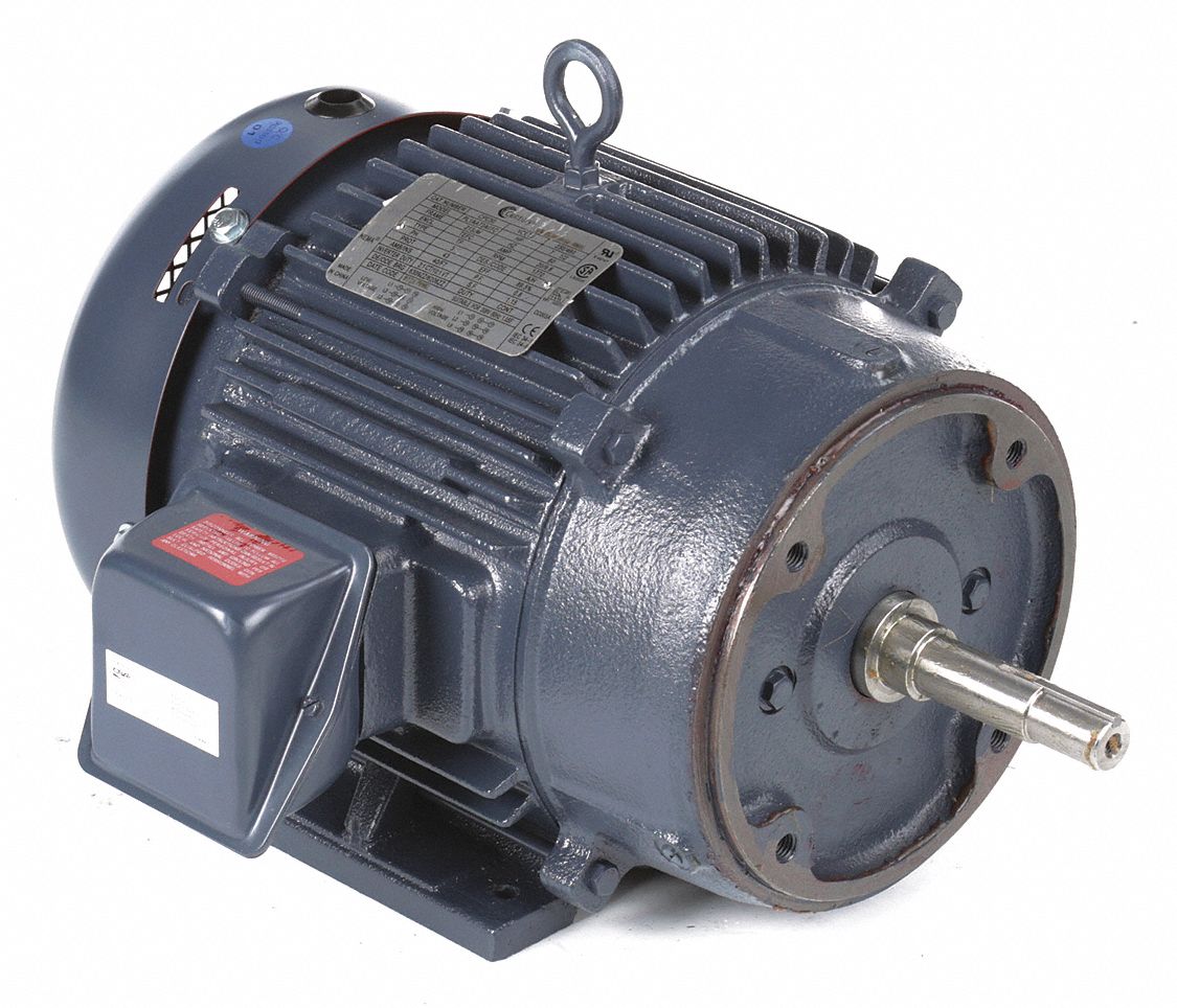 Close-Coupled Pump Motor, 7-1/2, Nameplate RPM 1770, 208-230/460, 213JM ...