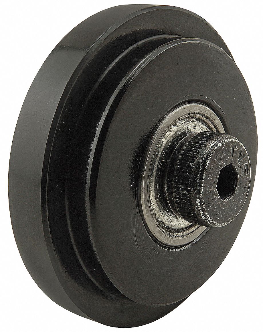 80/20 Roller Wheel: 15 Series, 1 1/2 in x 2 in, Black, Unfinished ...