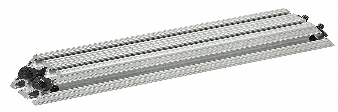 80/20 Support: 45° Support, 12 in x 2 in x 1 in, For 17/64 in Slot Wd ...