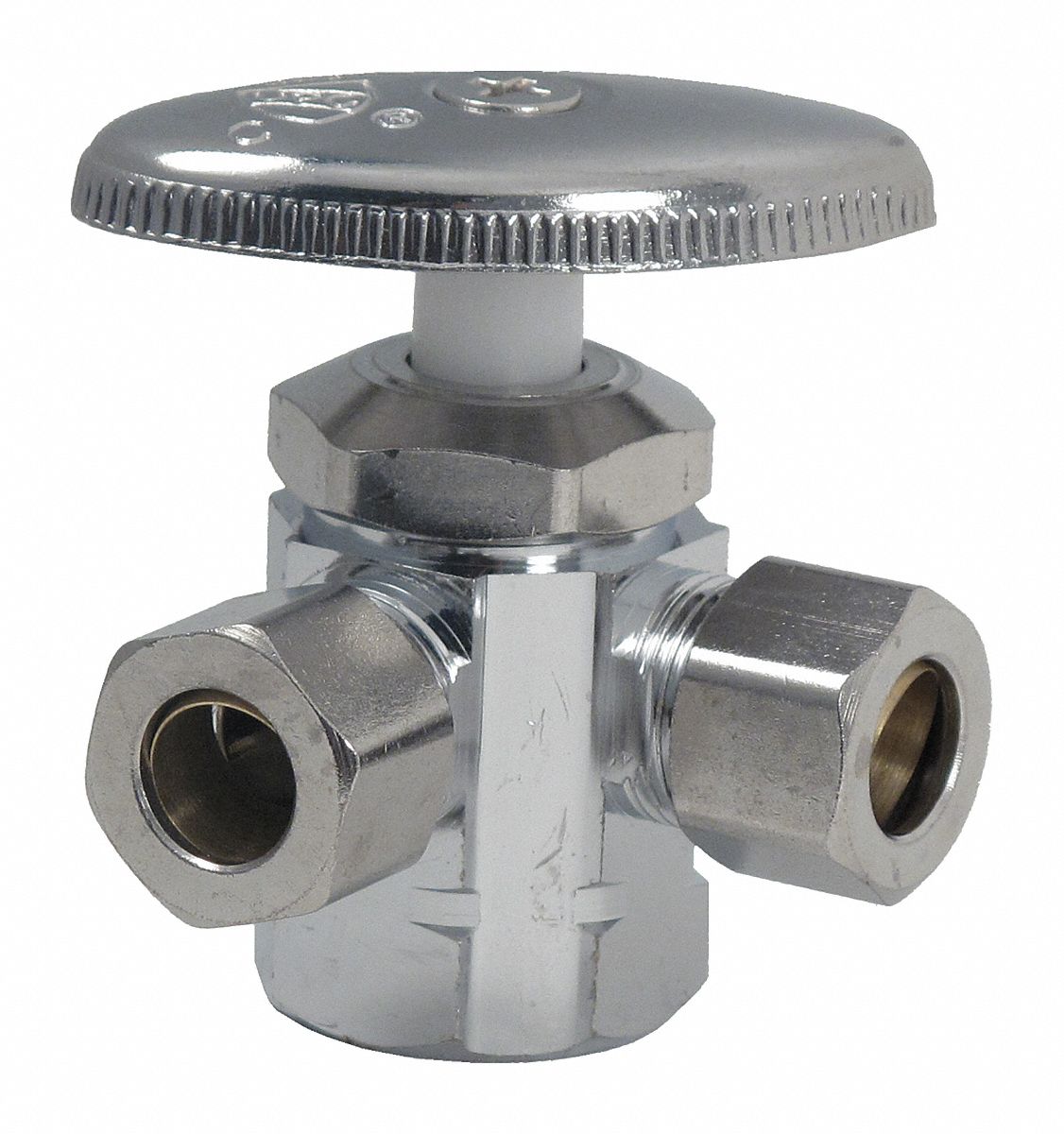 Chrome Plated Multi-Turn Supply Stop, NPT Inlet Type, 125 psi - Grainger