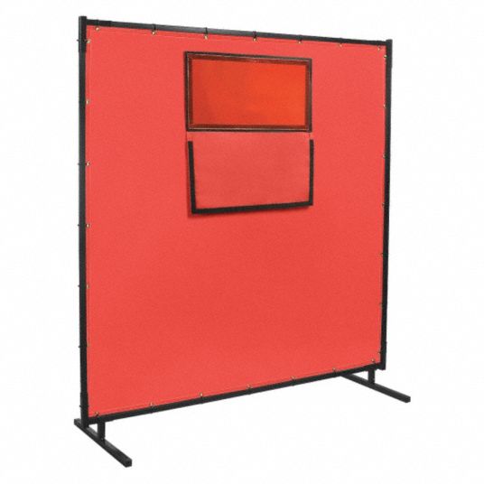 STEINER, Acrylic-Coated Fiberglass, 6 ft Ht, Welding Screen with Window ...