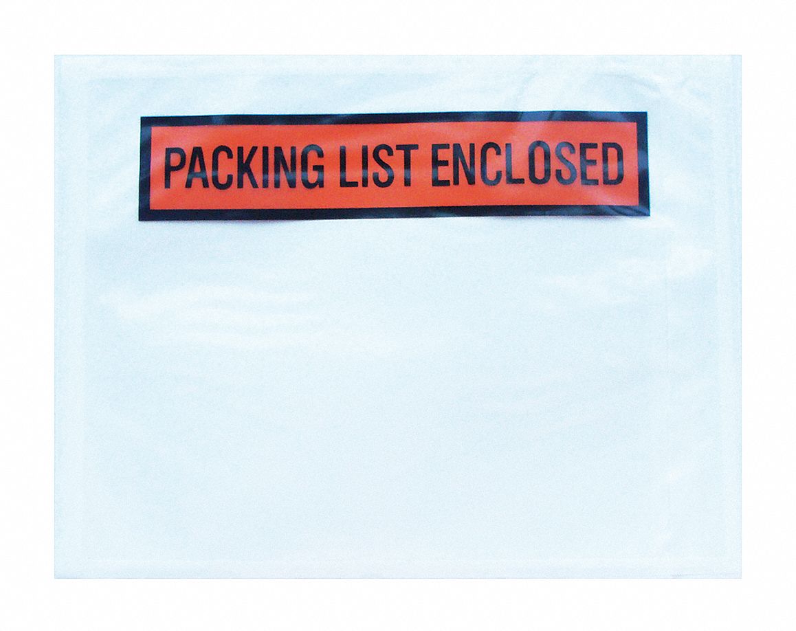 4 1/2 in x 6 in, Packing List Enclosed, Packing List Envelopes - 29PH31 ...