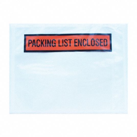 4 1/2 in x 6 in, Packing List Enclosed, Packing List Envelopes - 29PH31 ...