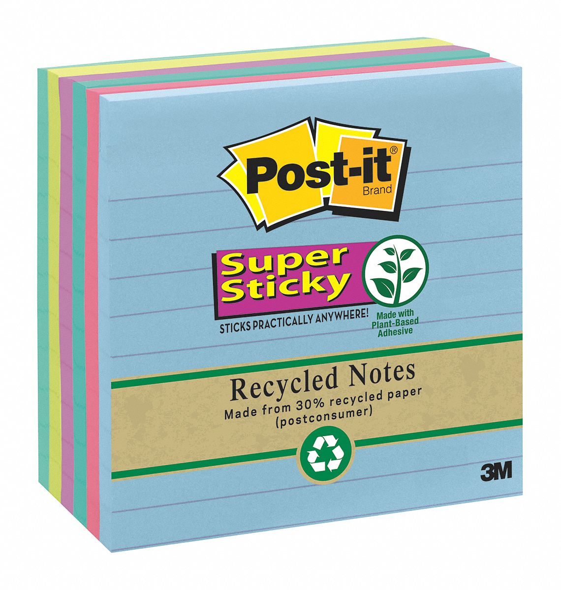Sticky Notes, 4 in x 4 in, PK 6 - Grainger