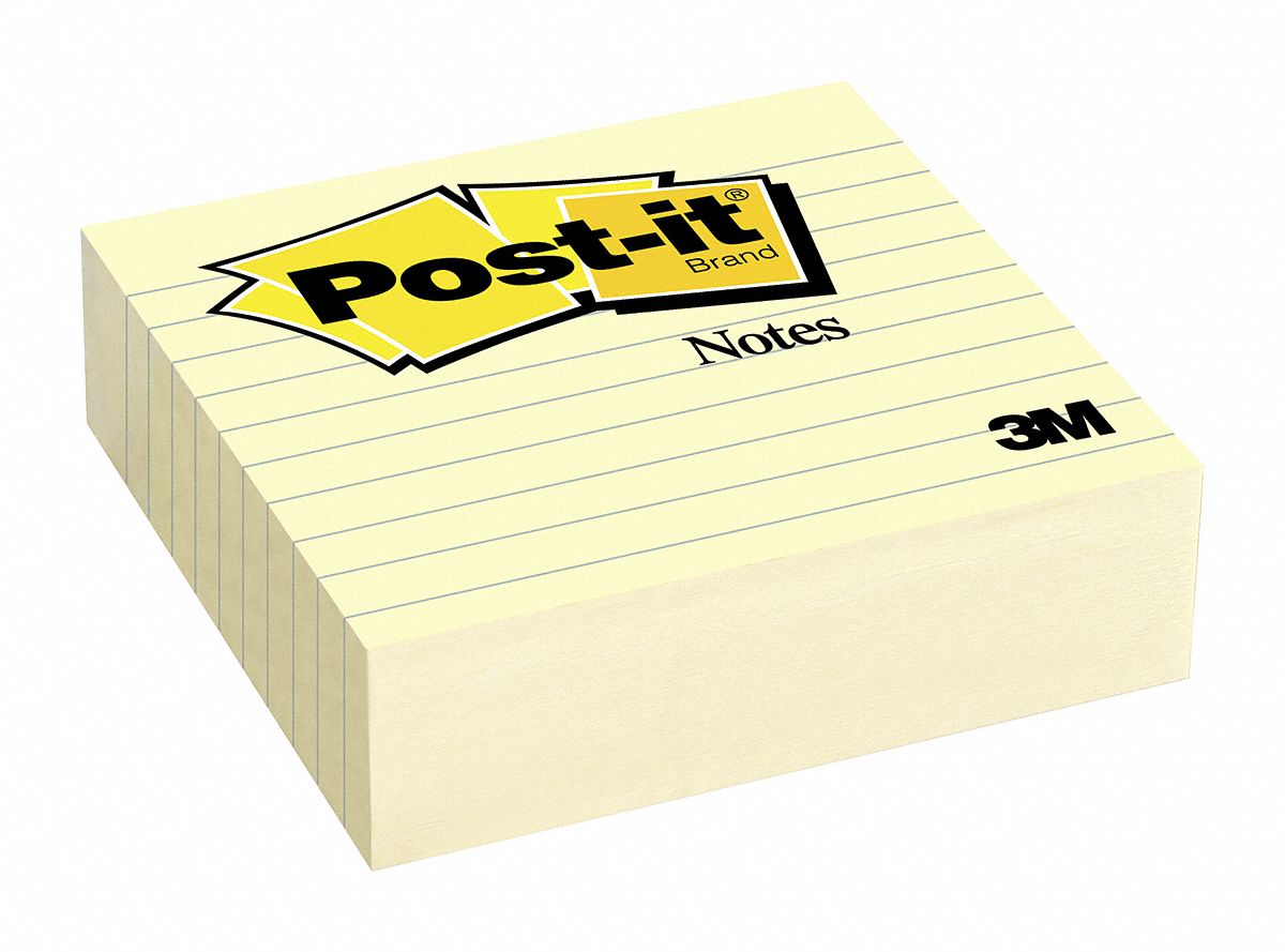 POST-IT, Yellow, Std, Sticky Notes - 29PL11|675-YL-2PK - Grainger