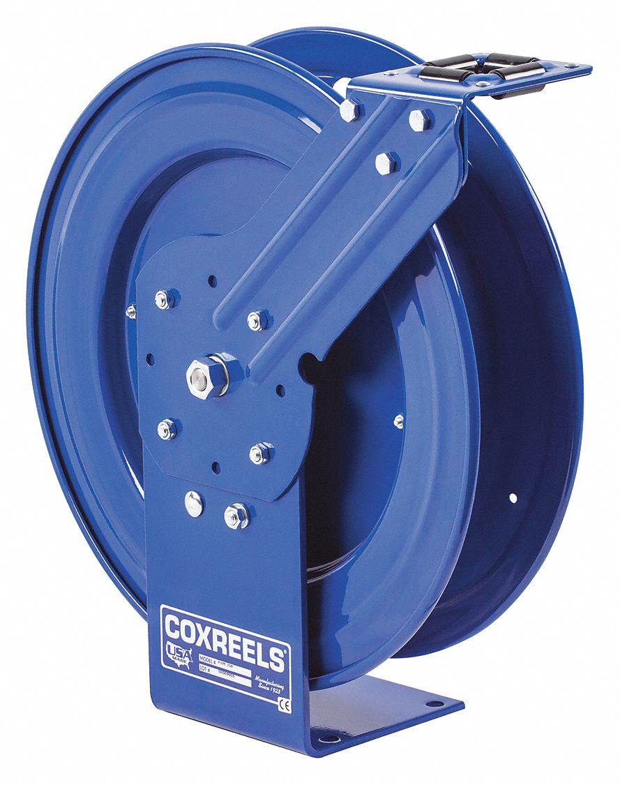 25 ft (3/8 in I.D.), 300 psi Max Op Pressure, Spring Return Hose Reel ...