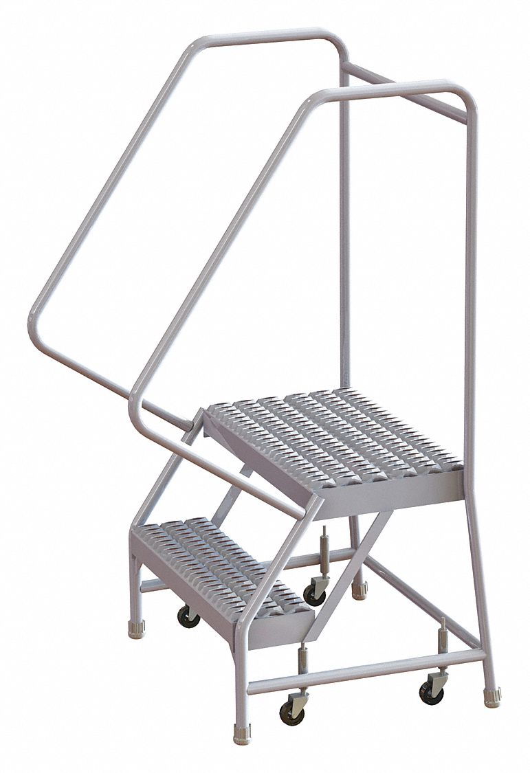 TRI-ARC, 1.7 ft Platform Ht, Assembled, Rolling Ladder - 29RJ86 ...
