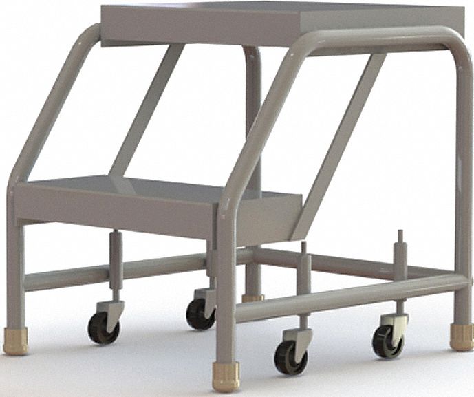 Rolling Ladder,2 Steps,Serrated Tread - Grainger