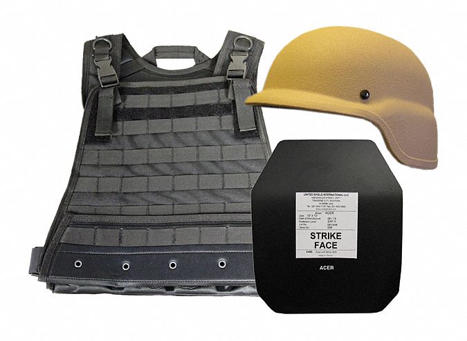 UNITED SHIELD, NIJ 0101.06 Level 3 Ballistics, L, Active Shooter Kit ...