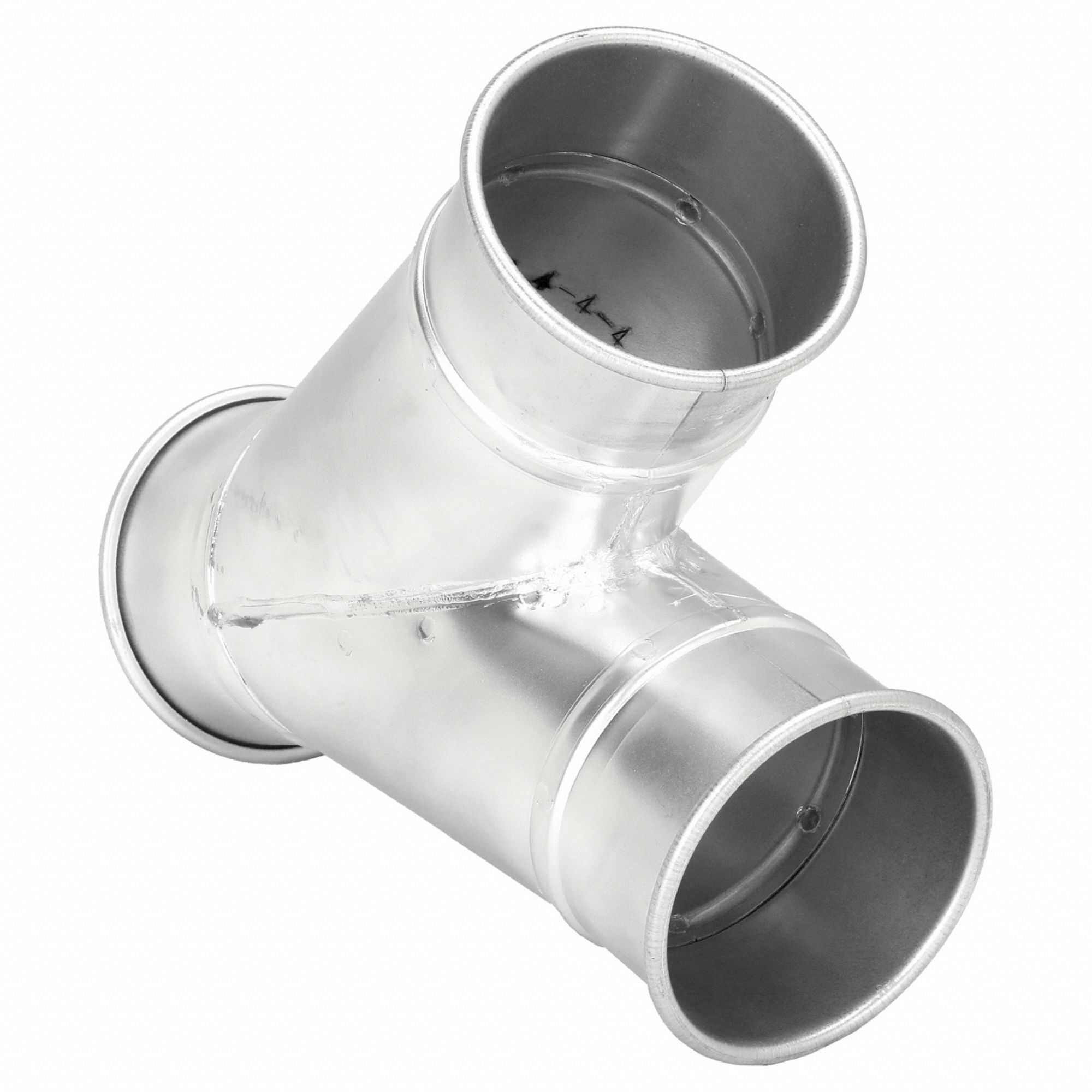 Steel, For 4 in Duct Dia, 4"dia 8"L 60° GSteel Wye Branch - 29RN73 ...