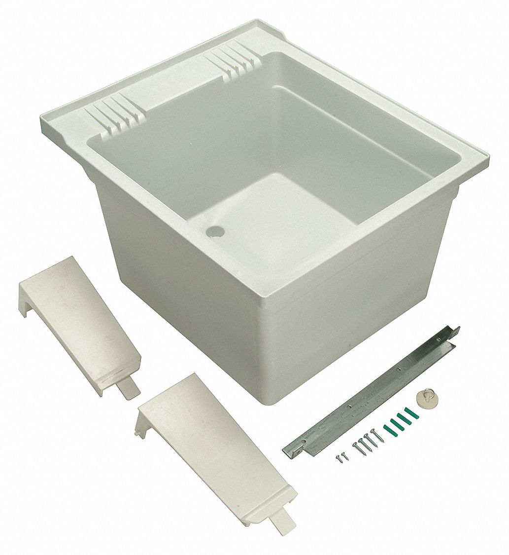 ZURN, MS2620W, Polyethylene, Laundry Tub - 29RP64|MS2620W-AW - Grainger