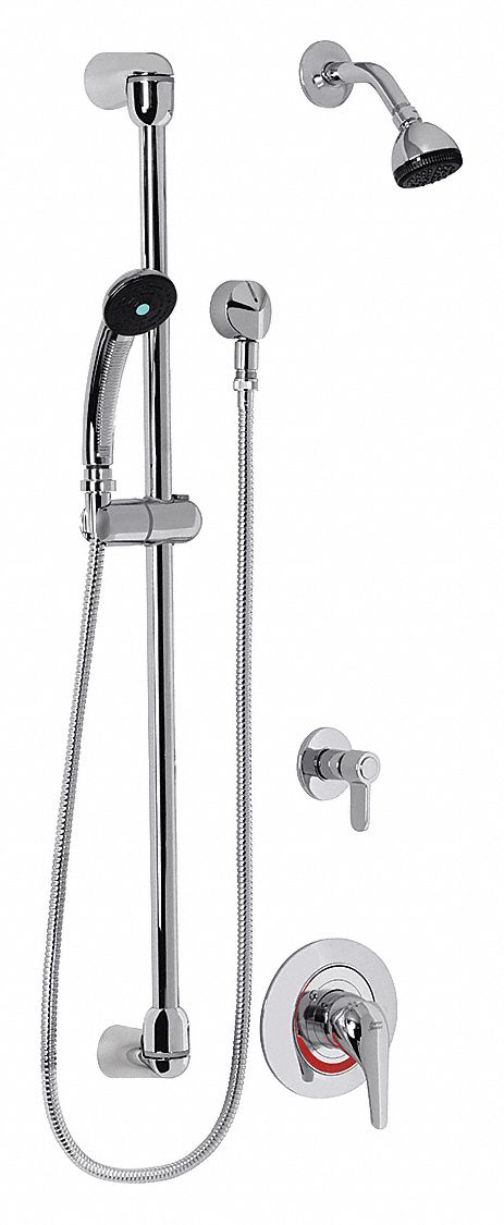 AMERICAN STANDARD, Commercial, 2.5 gpm Fixed Showerhead Flow Rate ...