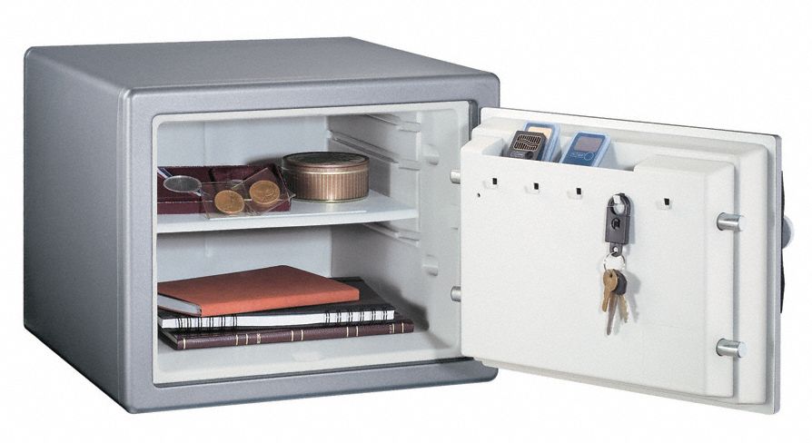 SENTRY SAFE 16-5/16" x 19 5/16 in x 13-3/4" Fire Safe, Gray; Holds ...