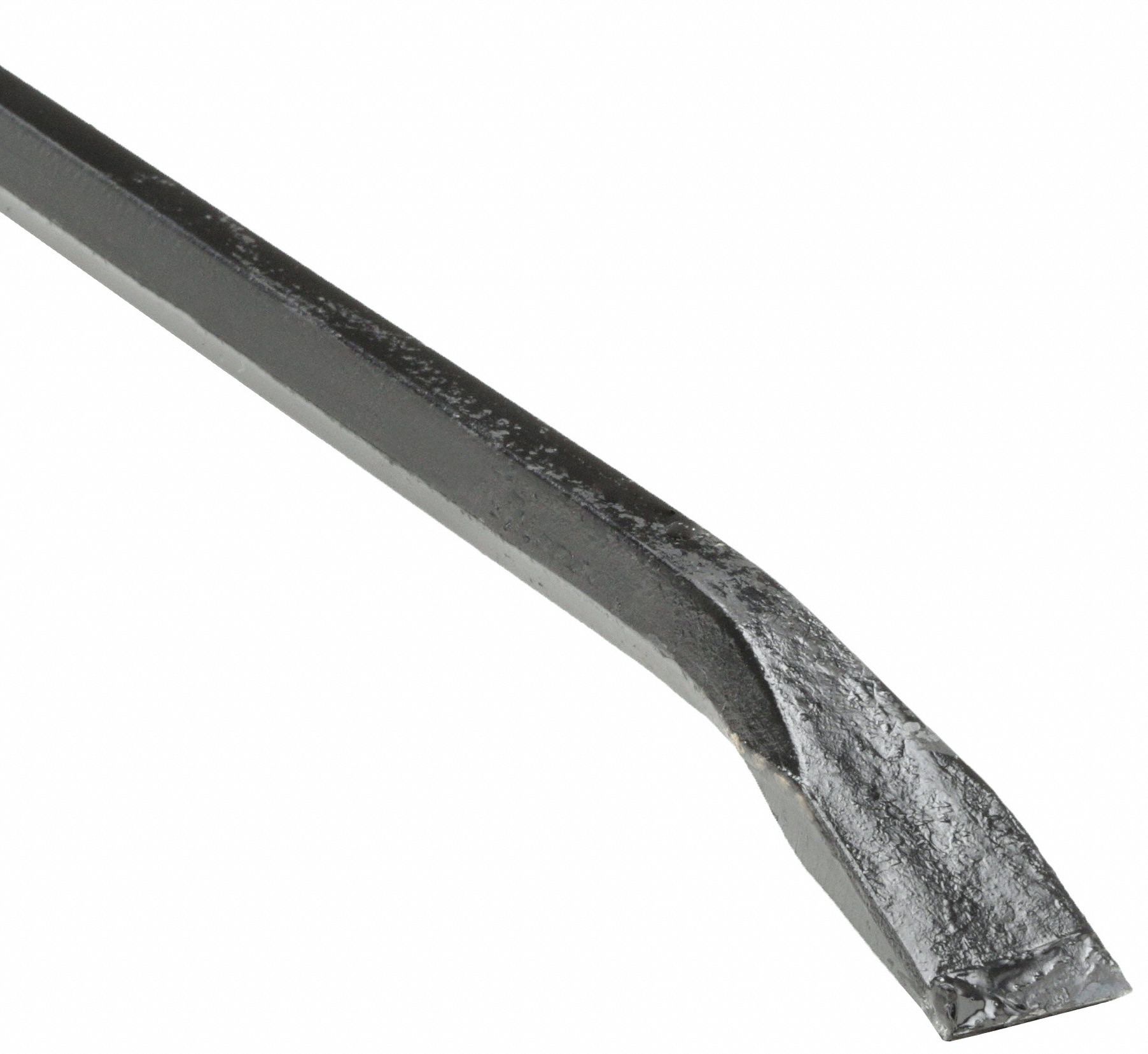 COUNCIL TOOL Gooseneck Wrecking Bar: Chisel End, 48 in Overall Lg, 1 in ...