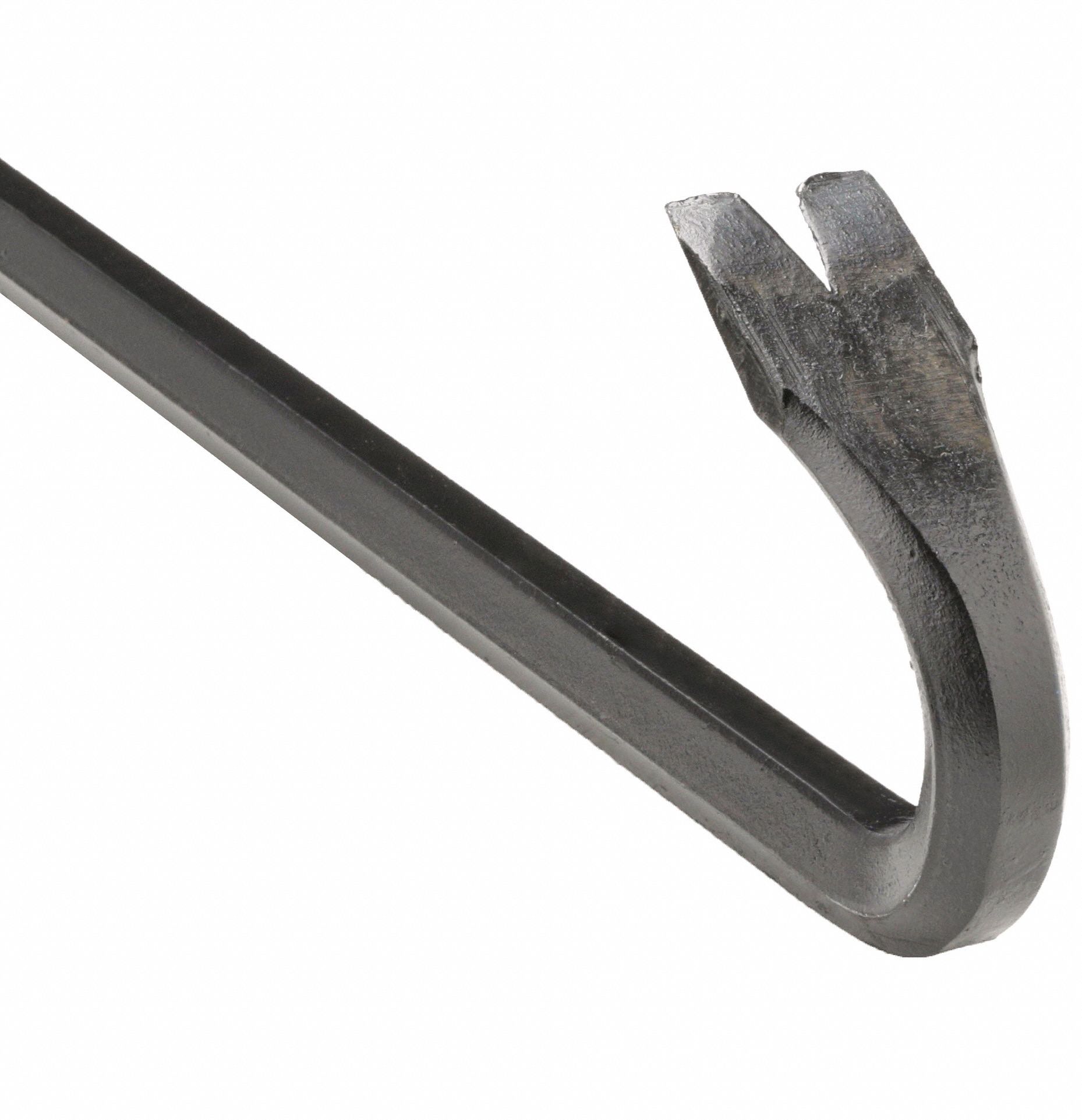 COUNCIL TOOL Gooseneck Wrecking Bar: Chisel End, 48 in Overall Lg, 1 in ...