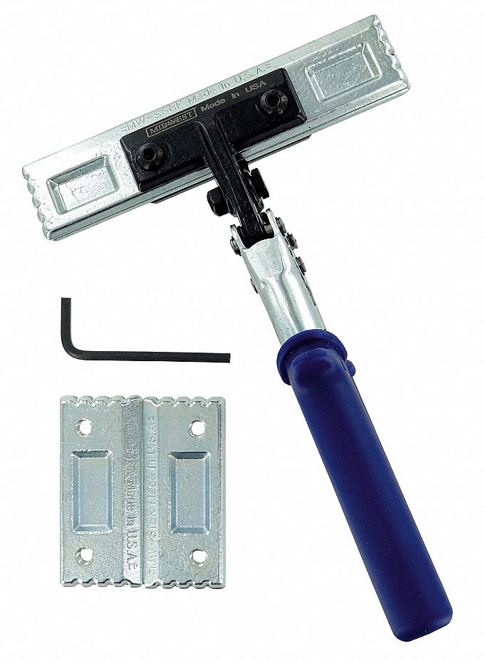 3 in, 6 in W x 1 1/4 in D Hand Seamer Set, Blue - Grainger