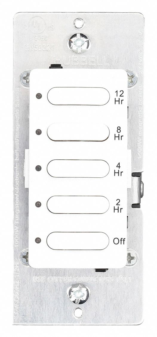 HUBBELL WIRING DEVICE-KELLEMS, 24 hr Max, 2 hr Min, Countdown Timer ...