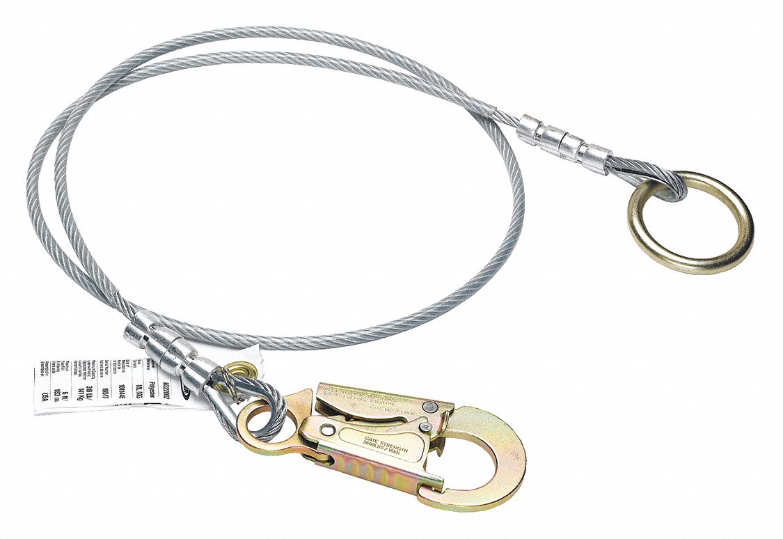 Anchor Extension 1/4in Vinyl Coated 8ft - Grainger