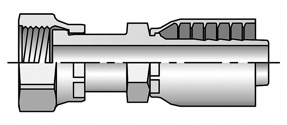 Hydraulic Hose Fitting, Fitting Material Steel, For Hose Dash Size -6 ...