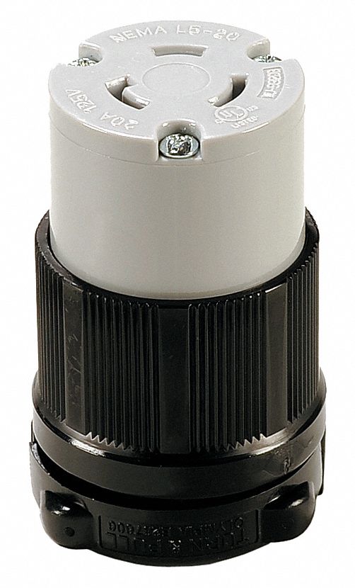 POWER FIRST 20 Amp Industrial Grade Locking Connector, L5-20R NEMA ...