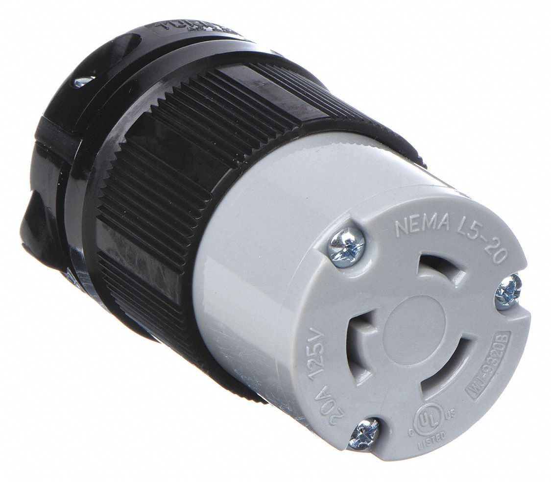 20 Amp Industrial Grade Locking Connector, L5-20R NEMA Configuration ...