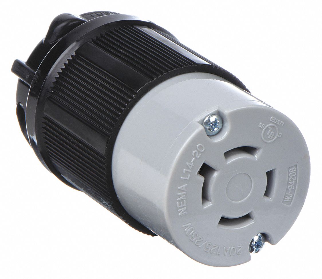 20 Amp Industrial Grade Locking Connector, L14-20R NEMA Configuration ...