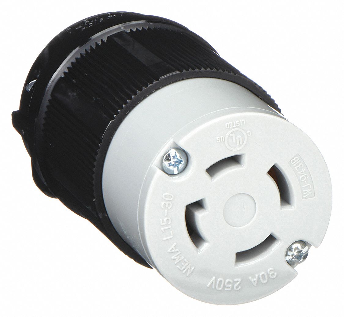 30 Amp Industrial Grade Locking Connector, L15-30R NEMA Configuration ...
