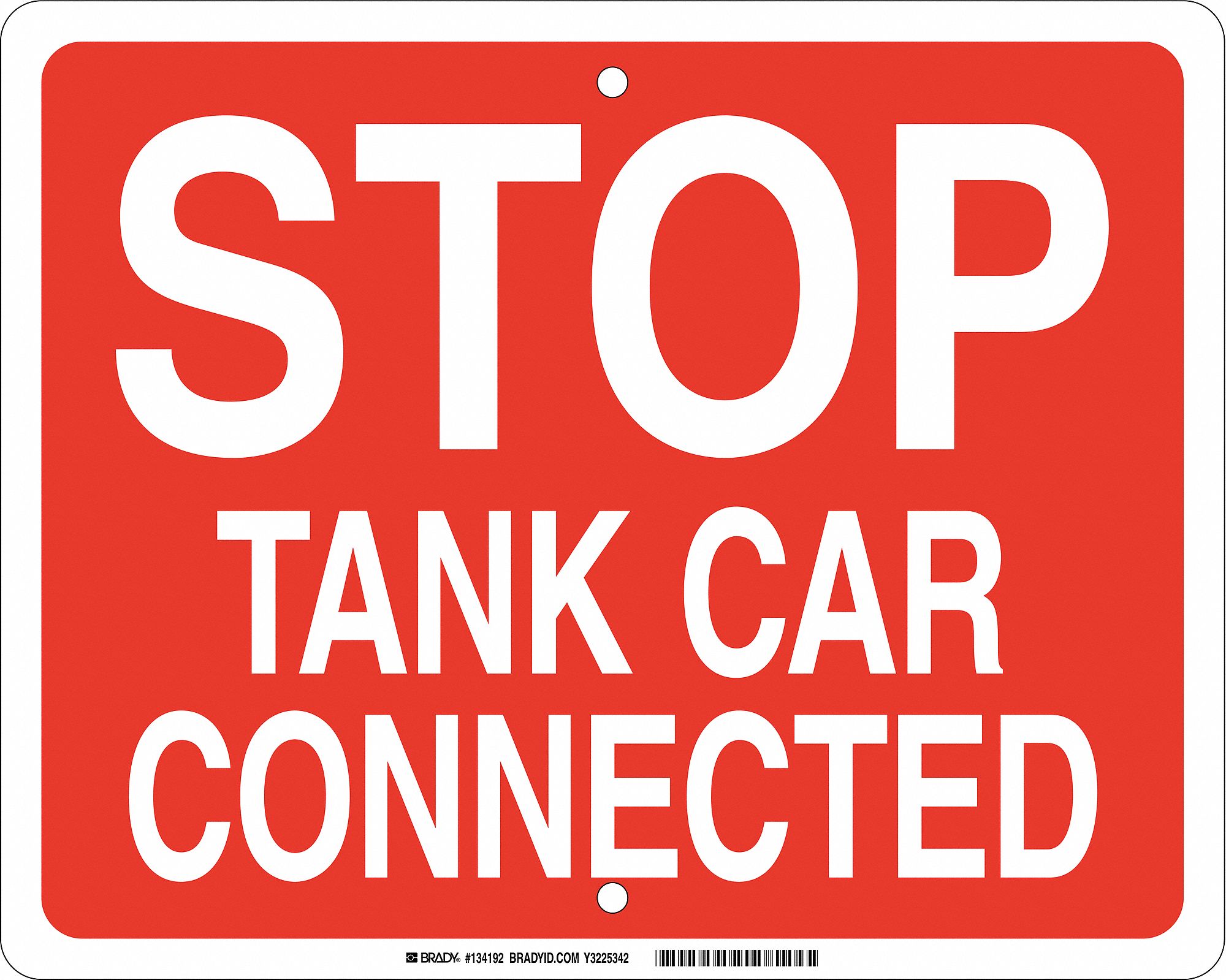 Red, 12 in x 15 in Nominal Sign Size, Railroad Sign - 29TN18|134192 ...