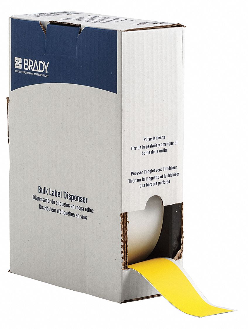2 in x 75 ft, Metal Detectable Polyester, Continuous Label Roll in Box ...