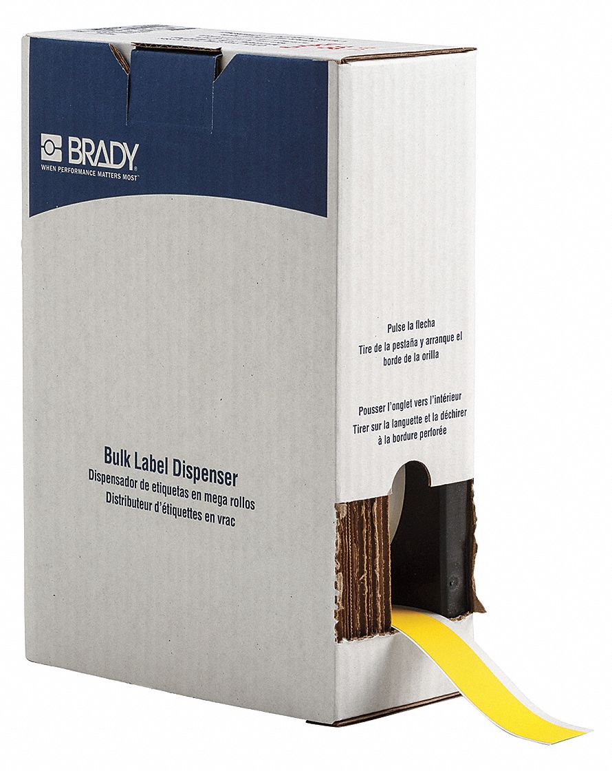 1 in x 75 ft, Polyester, Continuous Label Roll in Box - 29TT33|BM71C ...