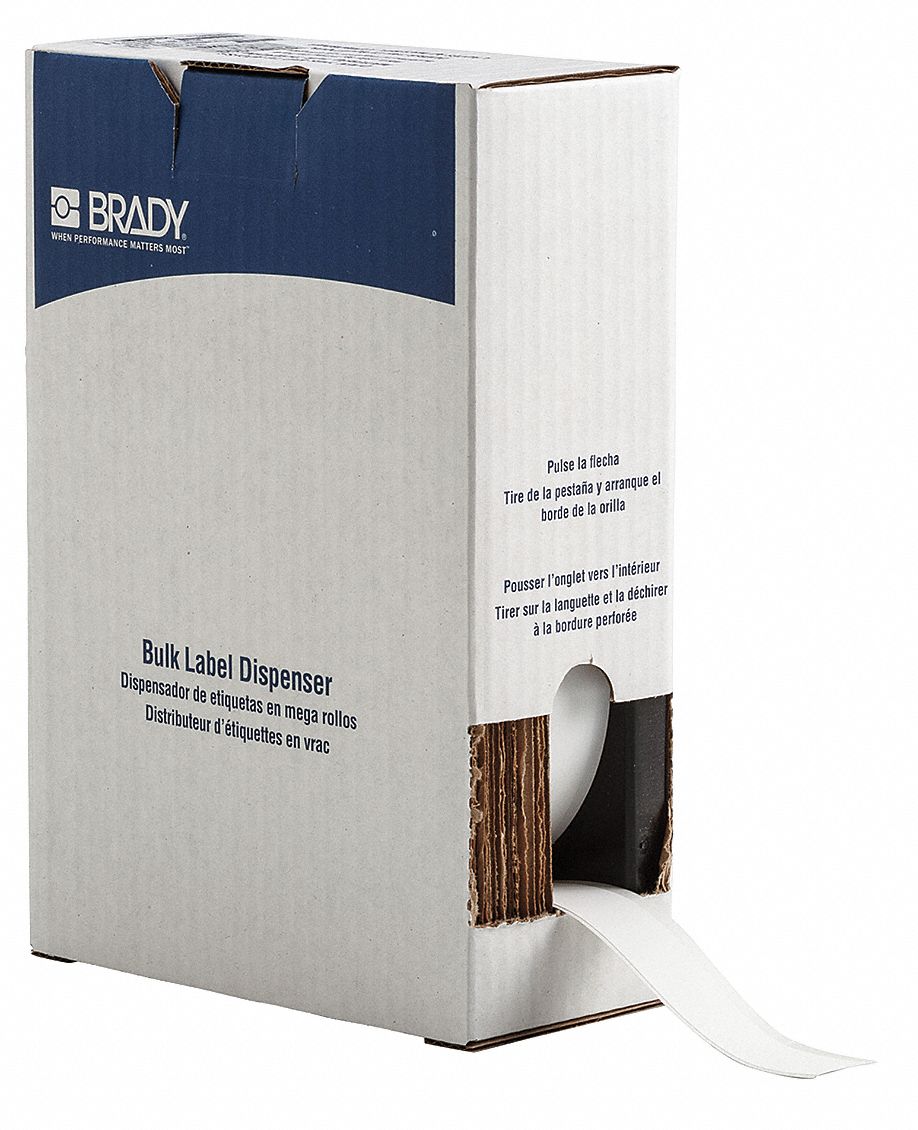1 in x 75 ft, Polyester, Continuous Label Roll in Box - 29TT34|BM71C ...