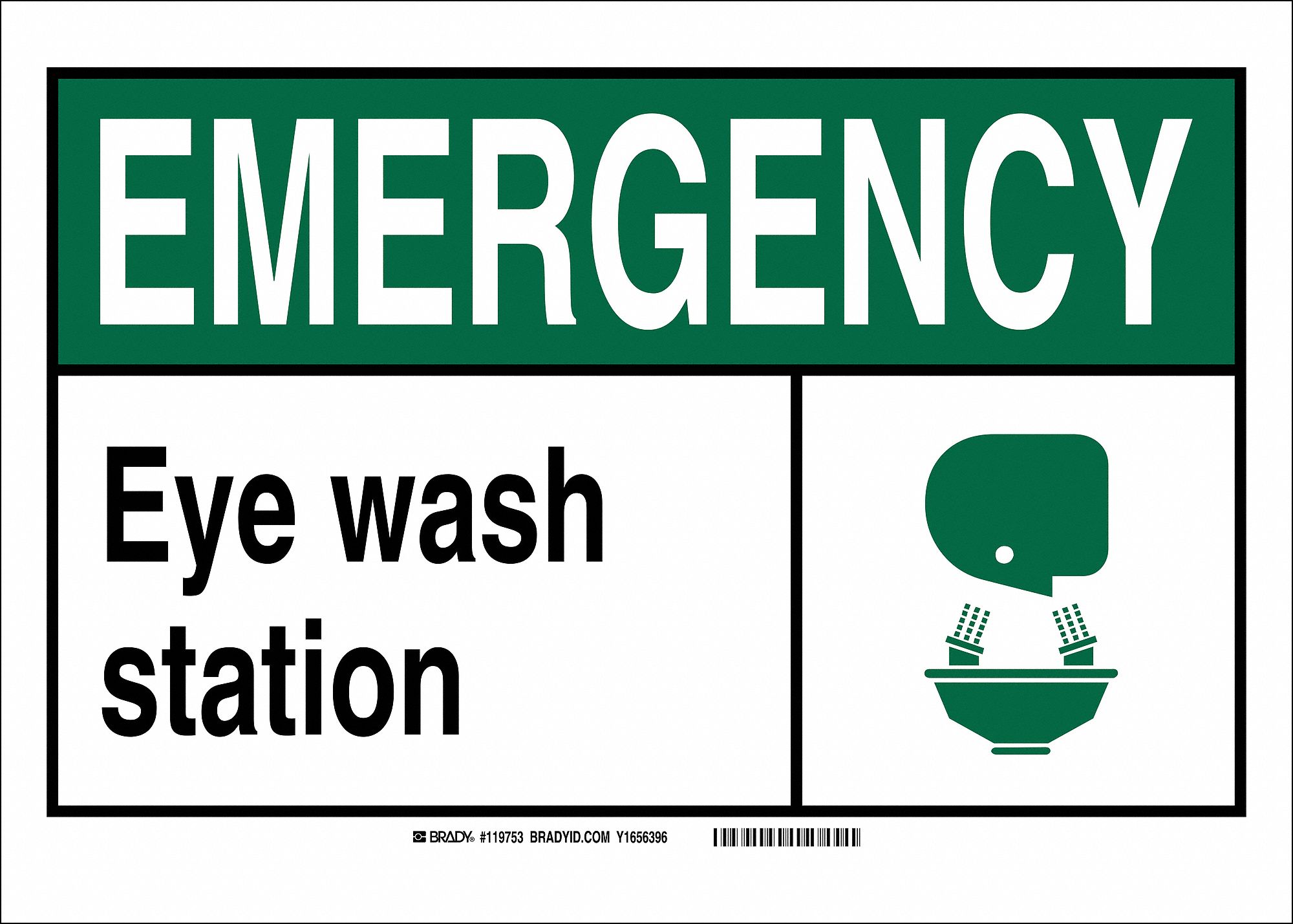 Polyester, Office and Facility Sign, 7" Width, 5" Height, Green, White ...