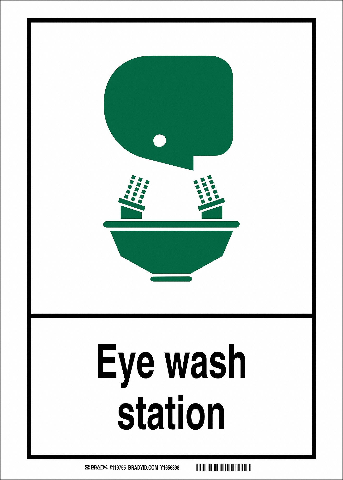 Plastic, Office and Facility Sign, 10" Width, 7" Height, White, With ...