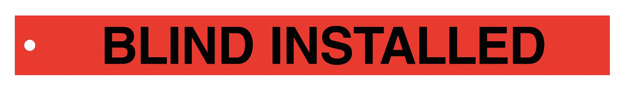 BRADY Isolation Blind Tags, Polyester, Height: 2", Width: 20", Red ...