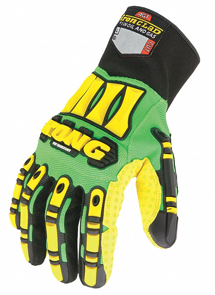 IRONCLAD Mechanics Gloves: S ( 7 ), Riggers Glove, Synthetic Leather with PVC Grip, Palm Side, 1 ...