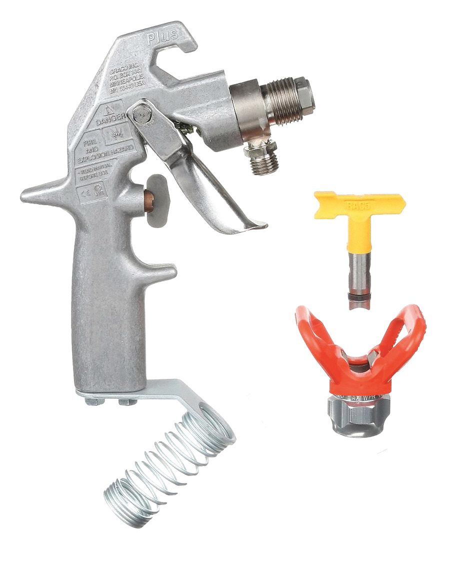 GRACO, Airless, 1/4 in Air Inlet Size, Airless Spray Gun - 29UY64 ...