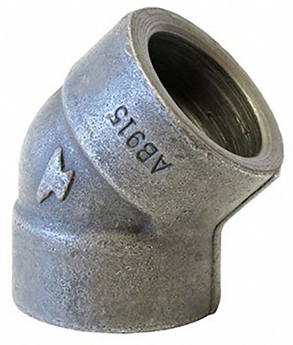 ANVIL, Forged Steel, 4 in x 4 in Fitting Pipe Size, 45° Elbow - 29VE13 ...