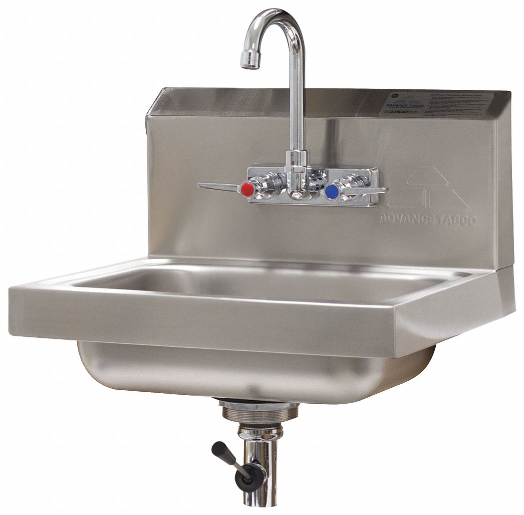 Advance Tabco, 1 gpm Flow Rate, Hand Sink - 29VK77|7-PS-67 - Grainger Advance Tabco, 1 gpm Flow Rate, Hand Sink - 29VK77|7-PS-67 - Grainger