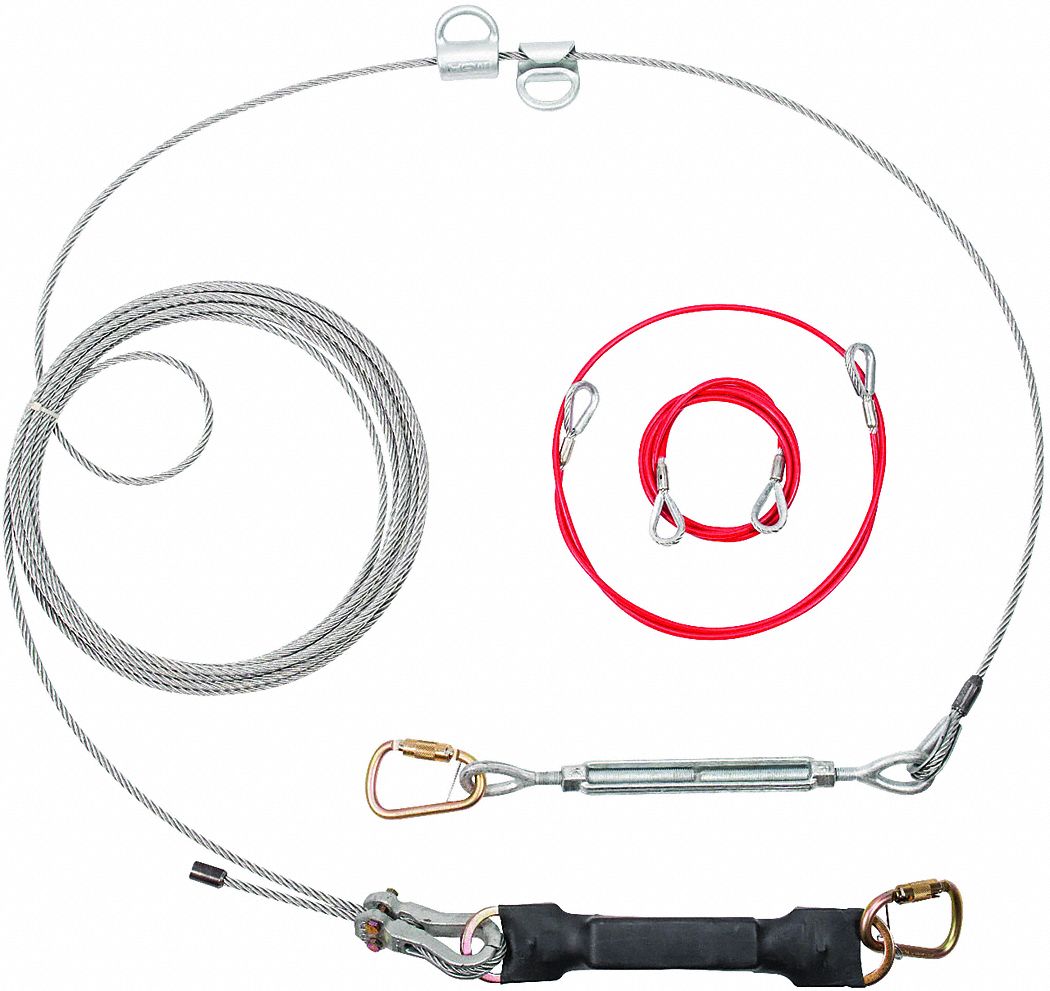 MSA, 60 ft Lifeline Lg, Reusable, Horizontal Lifeline - 29WL06|10150418 ...
